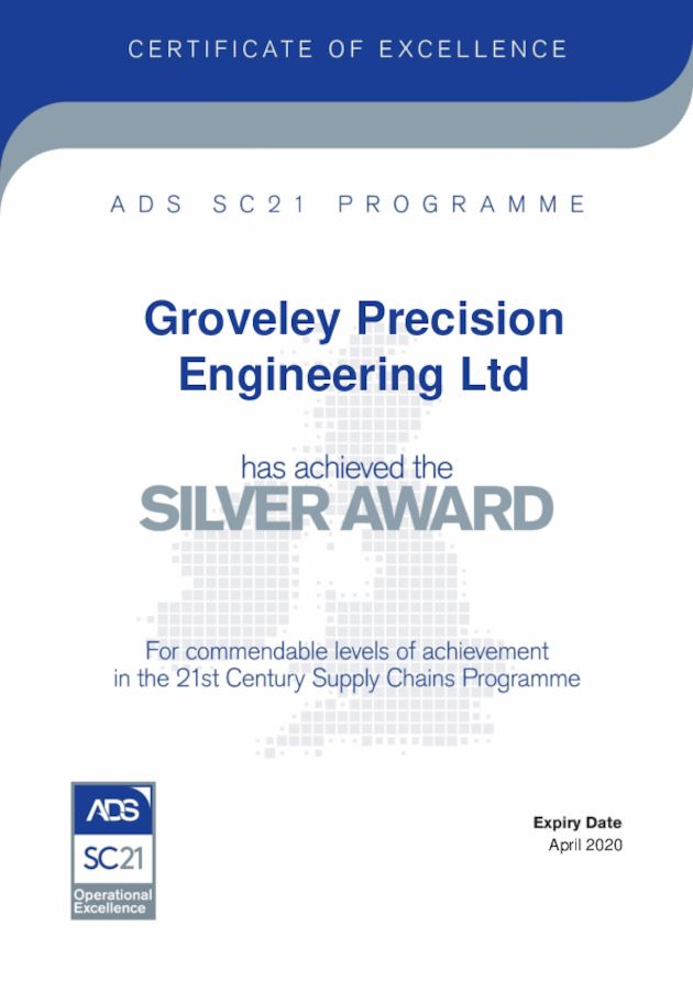 Accreditations – Groveley Precision Engineering